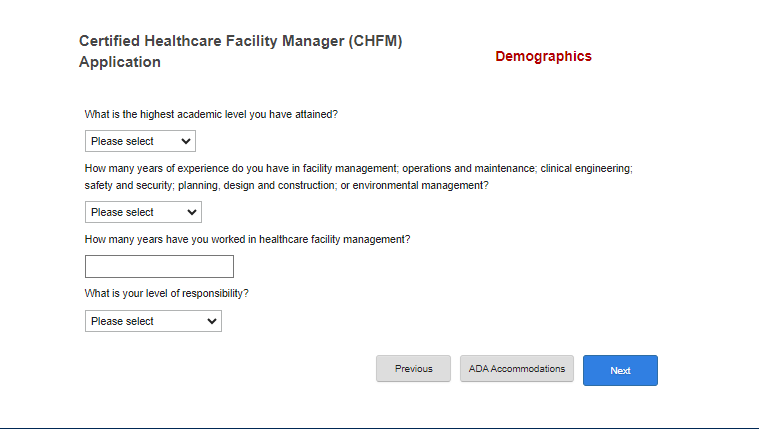 CHFM Exam Registration – American Hospital Association