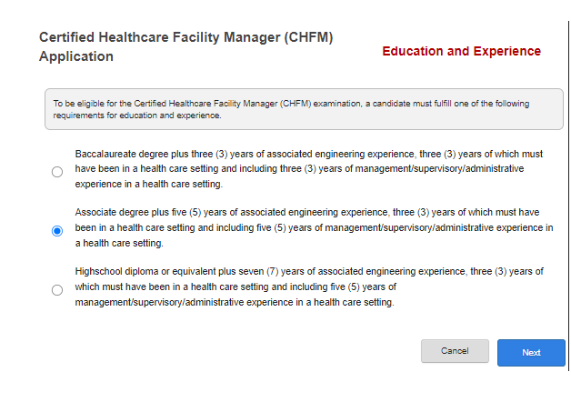 CHFM Exam Registration – American Hospital Association