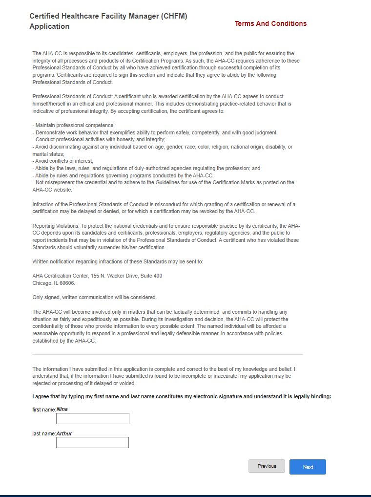 CHFM Exam Registration – American Hospital Association